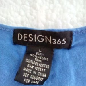 Design 365 | Tops | Womens Design365 Blue Ruffle Sleeveless Top | Poshmark